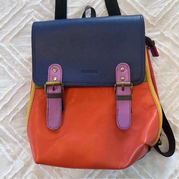 Soruka | Bags | Soruka Color Block Backpackshoulder Bag | Poshmark